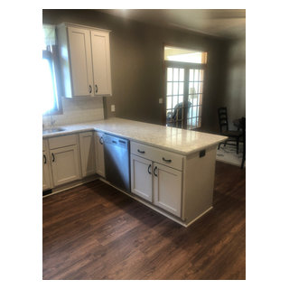 Modern Kitchen Remodel Done in a Morning Dew Color - Modern - Kitchen ...