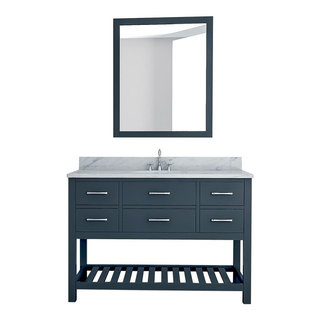 Scranton 49" Bathroom Vanity, Gray With Mirror - Transitional ...