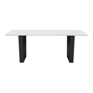 Lazzaro Dining Table white marble - Transitional - Dining Tables - by Virgil Stanis Design | Houzz
