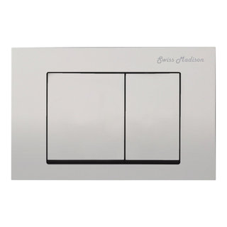 Wall Mount Dual Flush Actuator plate With Square Push Buttons, Matte ...