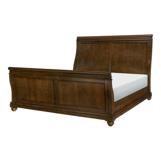 Coventry Classic Cherry Complete Sleigh Bed, King - Traditional ...