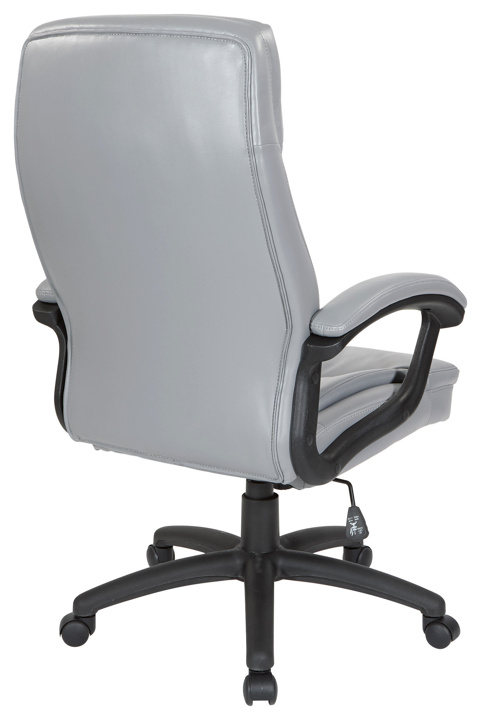 Executive High Back Charcoal Gray Bonded Leather Chair- Locking Tilt ...