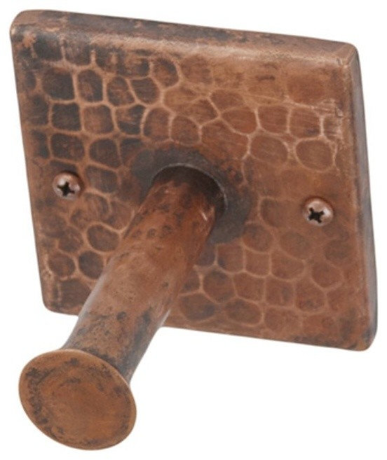 Hand Hammered Copper Single Robe, Towel Hook - Traditional - Robe ...
