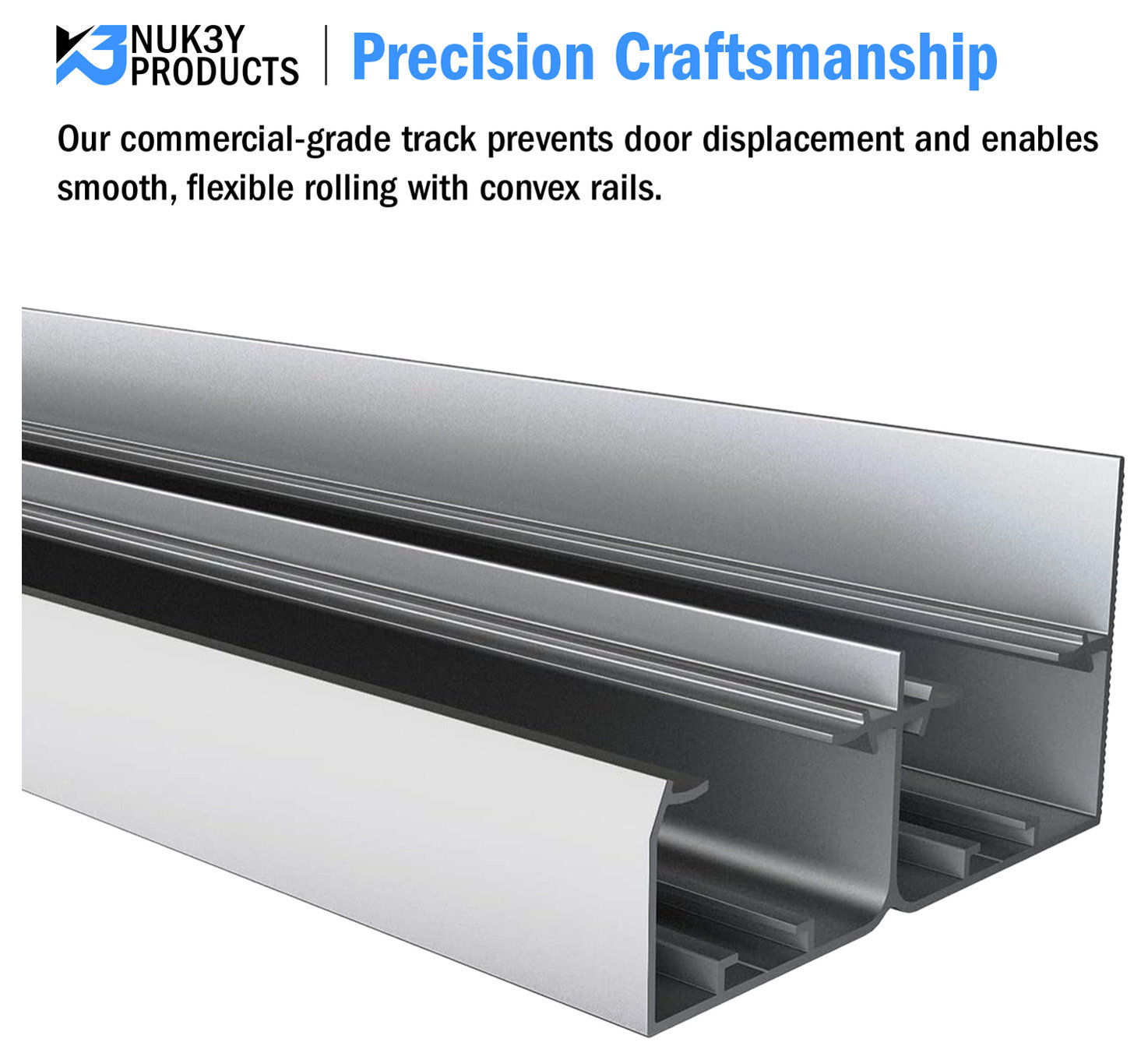 Nuk3y Bypass Sliding Door Hardware Soft close with Finger Pull, 60 ...