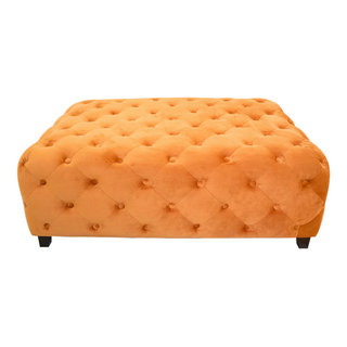 Orange Tufted Cocktail Table - Contemporary - Coffee Tables - by Moti ...