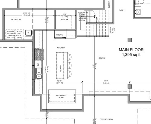 Kitchen floor plan help