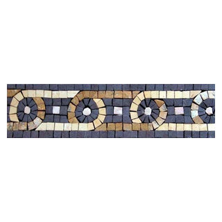 Mosaic Listellos Pattern, 12" x 4" - Contemporary - Accent Trim And ...