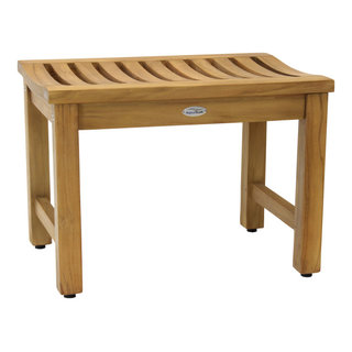 24" Aqua Stratus Elite Teak Indoor and Outdoor Bench - Transitional ...