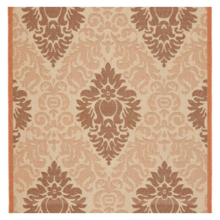 Safavieh Outdoor Cy7133-11A7 Courtyard Cream / Terracotta Rug, 8' x 11 ...