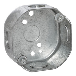 RACO® 110 Octagon Box with Conduit Knockout, 3-1/2" x 1-1/2" Deep Steel ...