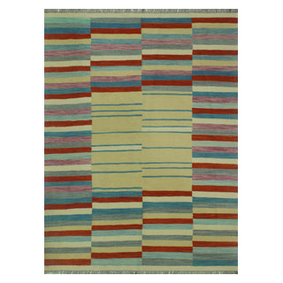 Winchester Flatweave Fahri Gold/Ivory Rug, 5'0 x 6'7, 5'0 x 6'7 ...