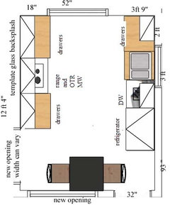 Galley Kitchen Layout Dimensions