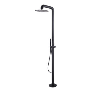 Free Standing Outdoor Shower with Handheld Shower - Modern - Outdoor Showers - by Rbrohant | Houzz