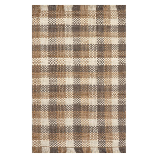 Nuloom Aldina Hand Tufted Plaid Jute Rug, Ivory, 8' x 10' - Farmhouse ...