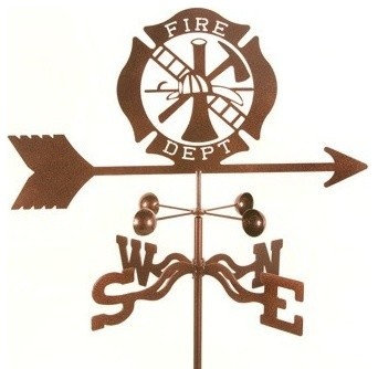 Fire Dept. Weathervane With Deck Mount - Contemporary - Weather Vanes ...