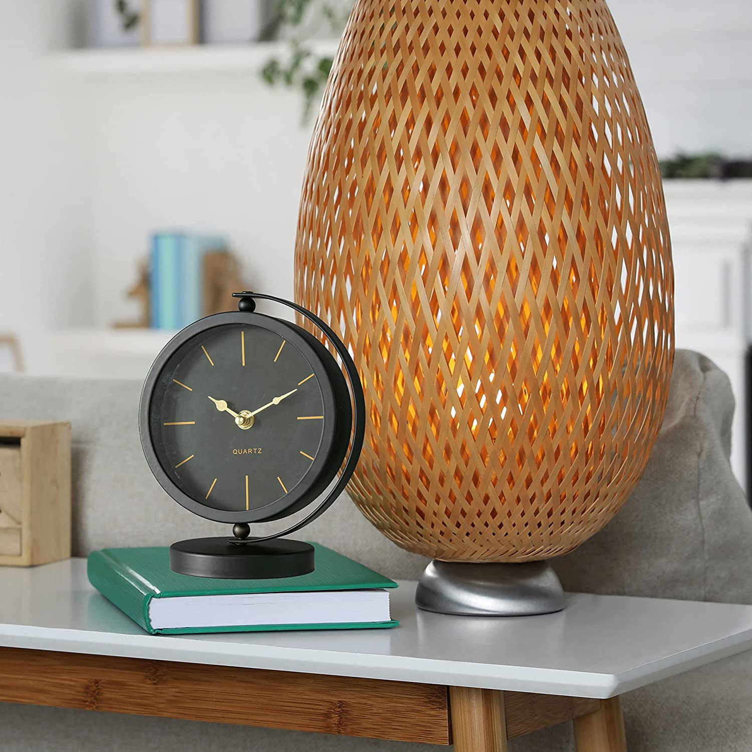 Mid-Century Modern Desktop Clock, 7.75" - Midcentury - Desk And Mantel ...