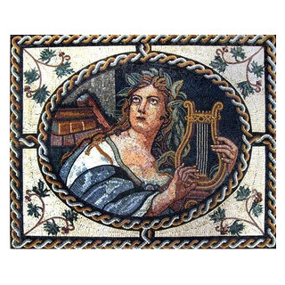Apollo, Roman Mosaic Designs, 51" x41" - Traditional - Tile Murals - by ...