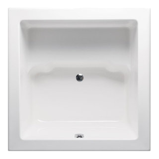 Malibu Home Lanikai Square Soaking Bathtub 48"x 48"x 28" in White ...