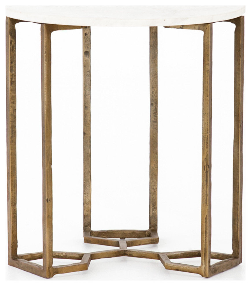 Naomi Marble End Table - Contemporary - Side Tables And End Tables - by ...