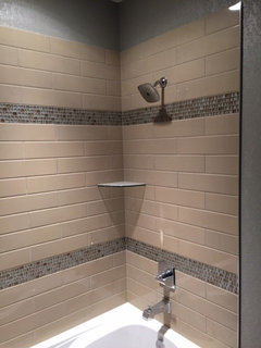 How to finish tile edge, at tub-shower?