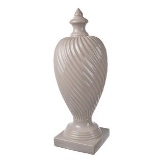 Ceramic Tall Table Finial, Gray - Traditional - Decorative Objects And ...