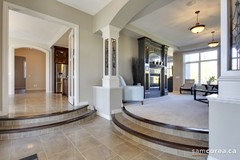 Preventing a fall on a (1 step) down from entry into living room