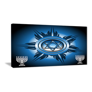"Jewish Symbols" Modern Digital Art Canvas Print, 40"x20 ...