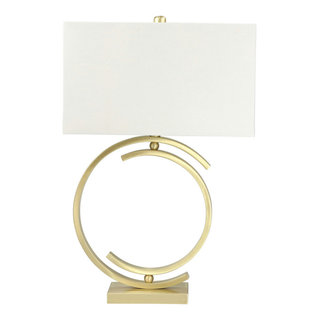 Metal 29" Cc Table Lamp, Brushed Gold - Contemporary - Table Lamps - by ...
