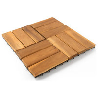 Villa Acacia Wood Interlocking Deck Tiles for Outdoor Patio and Floors ...