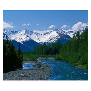 Chugach Mountains Alaska Print, 14 x 12 - Rustic - Prints And Posters ...