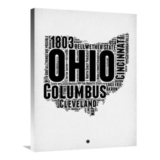 "Ohio Word Cloud 2" Fine Art Print, 24" x 32" - Modern - Prints And ...