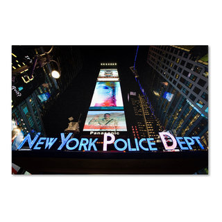 "NYPD In Blue Neon" Canvas Art by Yale Gurney, 16"x24" - Traditional ...