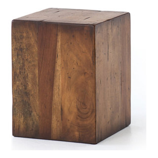 Duncan End Table-Reclaimed Fruitwood - Rustic - Side Tables And End ...