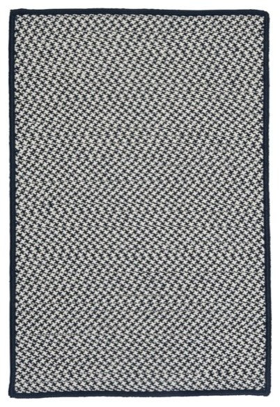 Outdoor Houndstooth Tweed Rug, Navy, 2'x8' Runner, 2'x8' Runner ...
