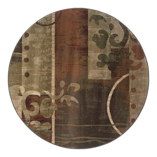 Oriental Weavers Sphinx Generations Contemporary Green Rug, Round 8 ...