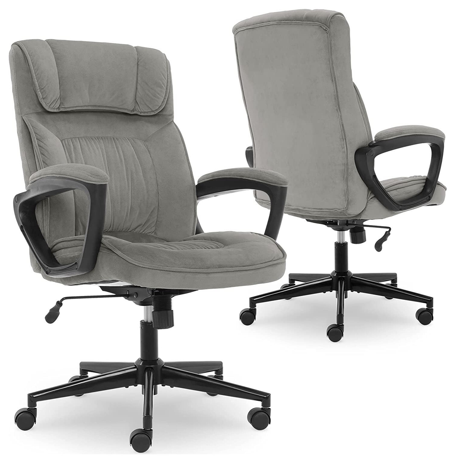 Modern Executive Office Chair with Plush Pillows and Lumbar Support ...