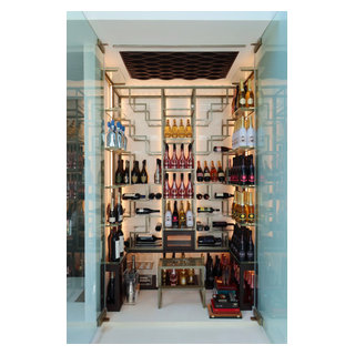 "Spider" Racking Twin Wine Rooms - Contemporary - Wine Cellar - Miami ...