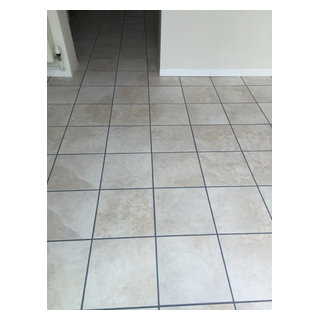Tile Cleaning and Grout Recolouring of White Pitted Ceramic Tiles in ...