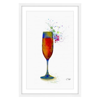 "Champagne Blaster" Framed Painting Print, 30"x45" - Contemporary ...