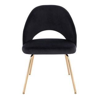 Sand Velvet Chair Gold Legs (Set Of 4) - Midcentury - Dining Chairs ...