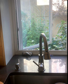 counter height window in kitchen