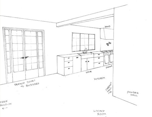 What is the best kitchen/dining layout with these three awkward rooms?