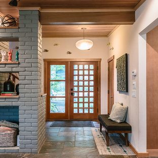 75 Beautiful Mid-Century Modern Slate Floor Entryway Pictures & Ideas ...
