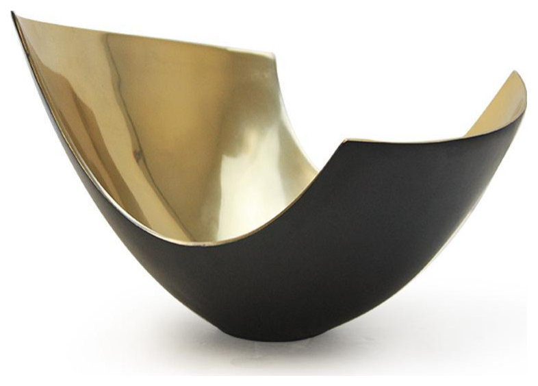 Elegant Metal Curve Vase, Large - Contemporary - Vases - by Galorehome ...