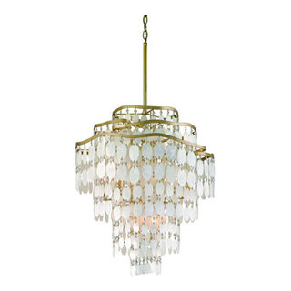 Dolce 12 Light Pendant, Champagne Leaf - Contemporary - Pendant ...