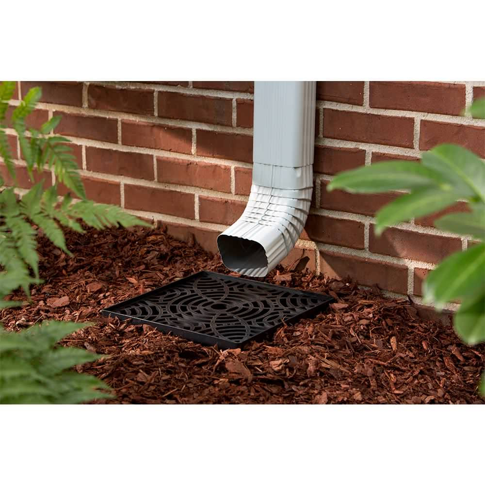 Amerimax 4700 StealthDrain Low Profile Catch Basin, Black - Roofing And ...
