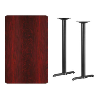 30"x48" Rectangular Laminate Table Top With 5"x22" Bar Height Table ...