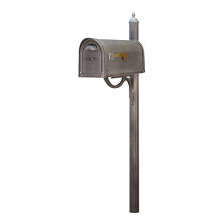 Classic Curbside Mailbox with Richland Mailbox Post - Traditional ...