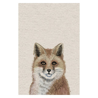 "Foxy Stare" Painting Print, Wrapped Canvas, 8"x12" - Contemporary ...