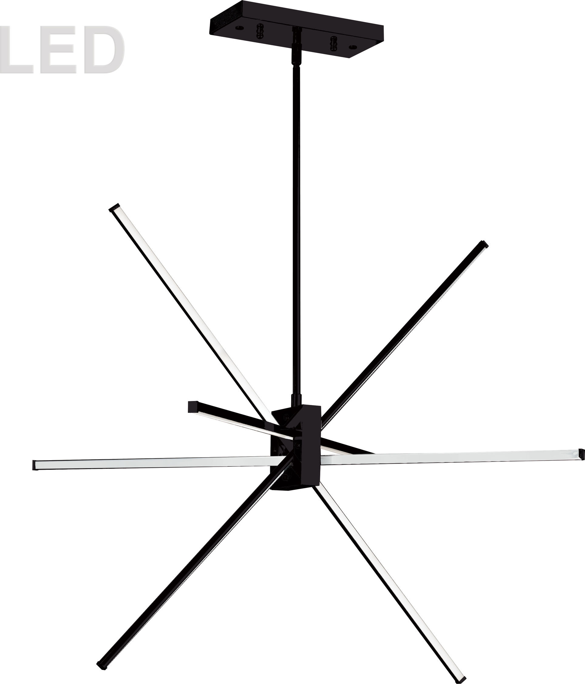 Dainolite SUM-34P Summit 4 Light 30"W LED Abstract Sputnik - Modern ...